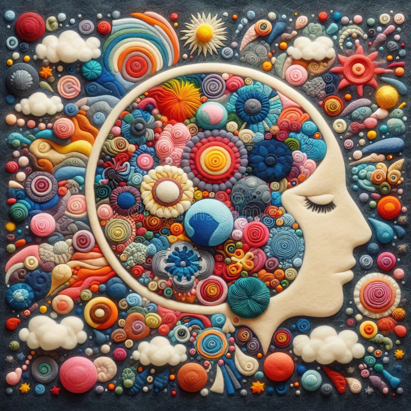 Felt Art Patchwork, Exploding Mind Concept Art, Inner World, Dreams ...