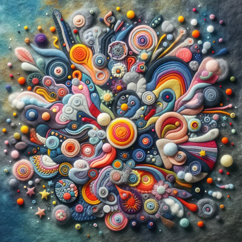 Felt Art Patchwork, Exploding Mind Concept Art, Inner World, Dreams ...