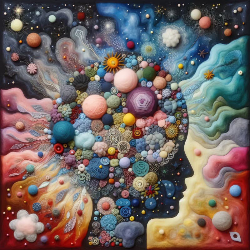 Felt Art Patchwork, Exploding Mind Concept Art, Inner World, Dreams ...