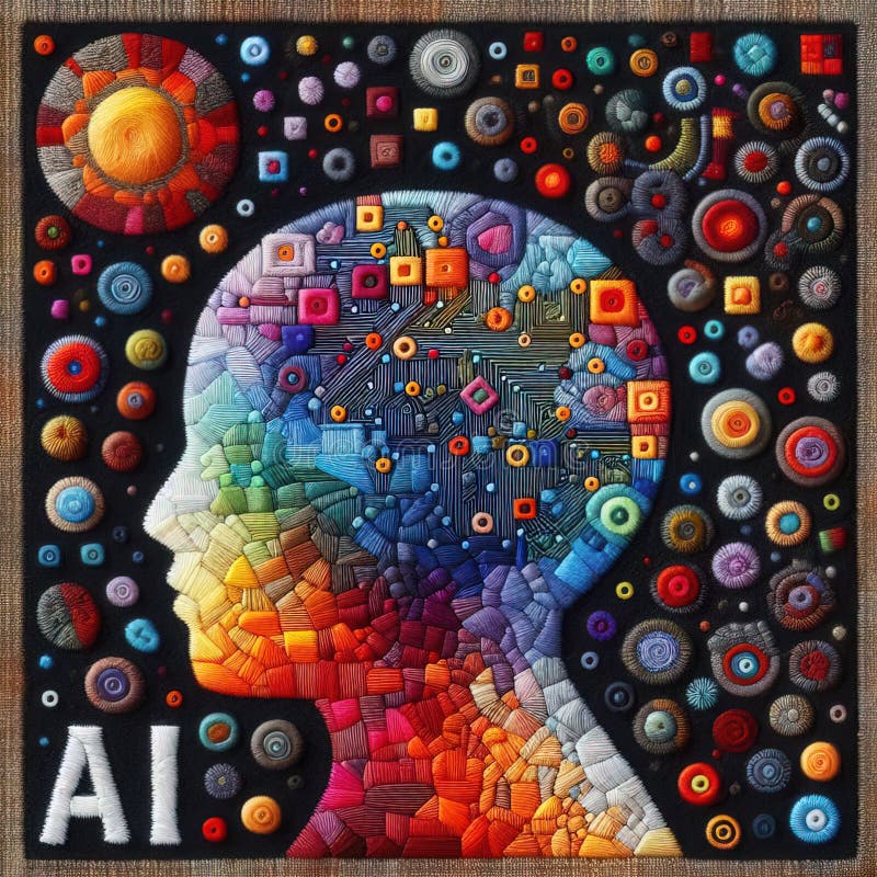 Felt Art Patchwork, a Humanoid Robot, Artificial Intelligence is ...