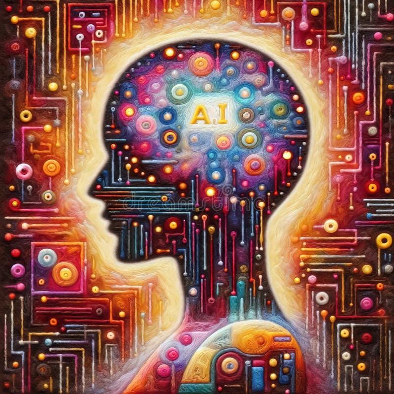 Felt Art Patchwork, a Humanoid Robot, Artificial Intelligence is ...