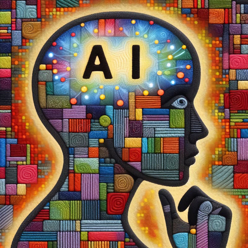 Felt Art Patchwork, a Humanoid Robot, Artificial Intelligence is ...