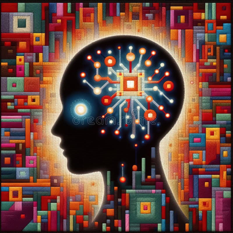 Felt Art Patchwork, a Humanoid Robot, Artificial Intelligence is ...