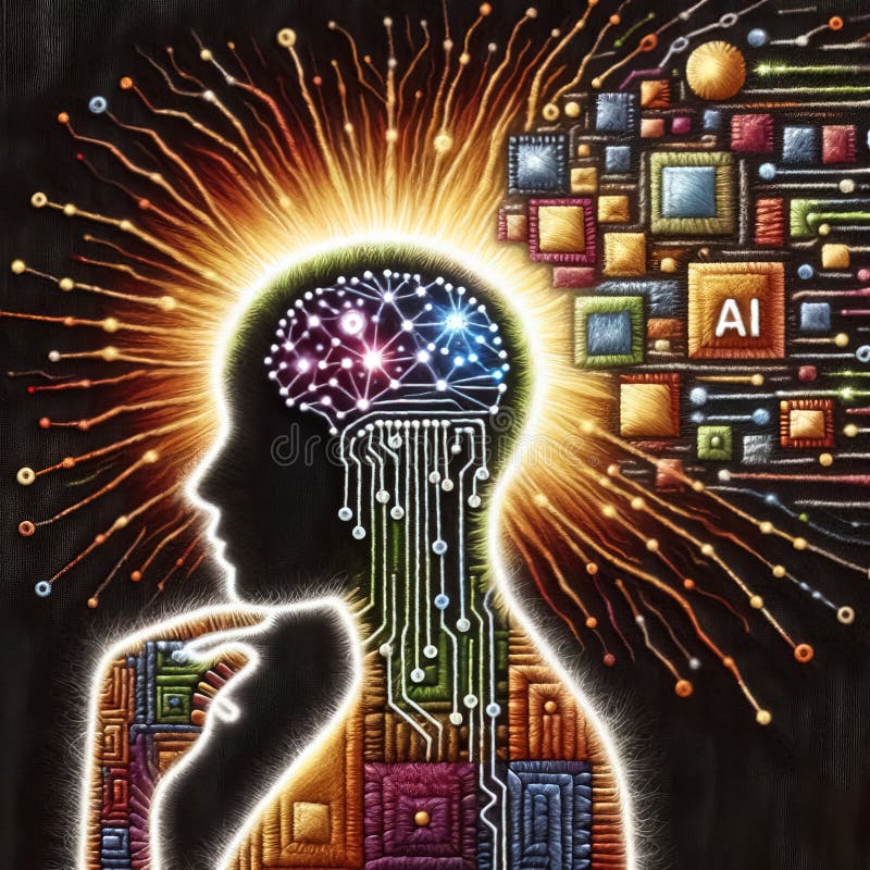 Felt Art Patchwork, a Humanoid Robot, Artificial Intelligence is ...