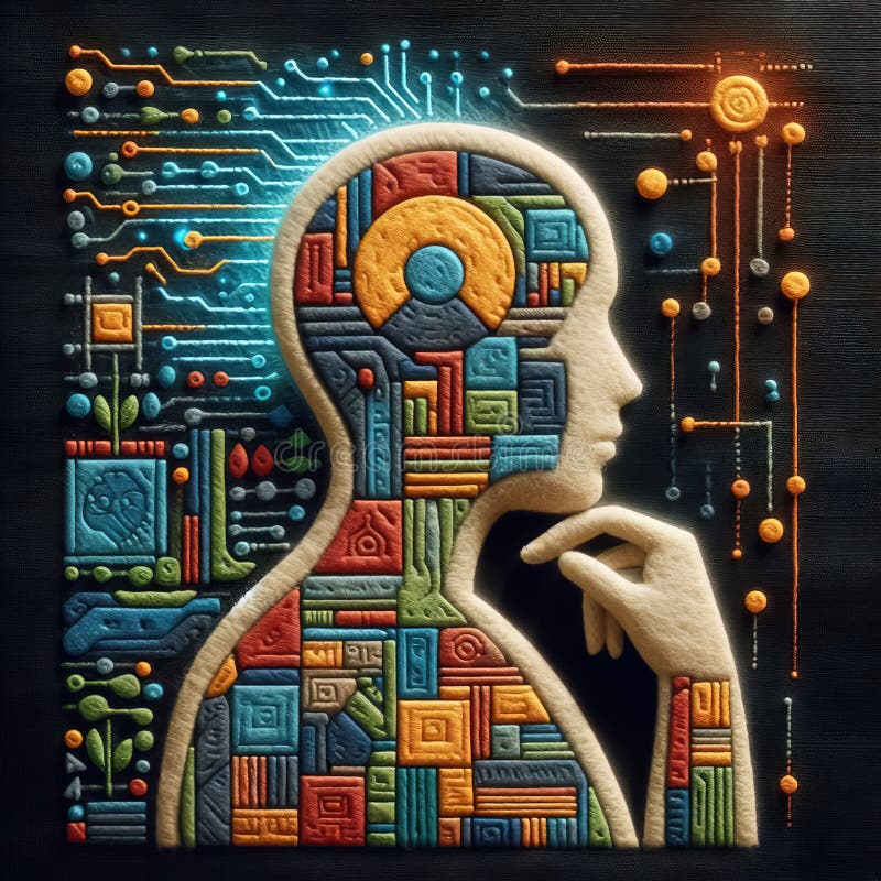 Felt Art Patchwork, a Humanoid Robot, Artificial Intelligence is ...