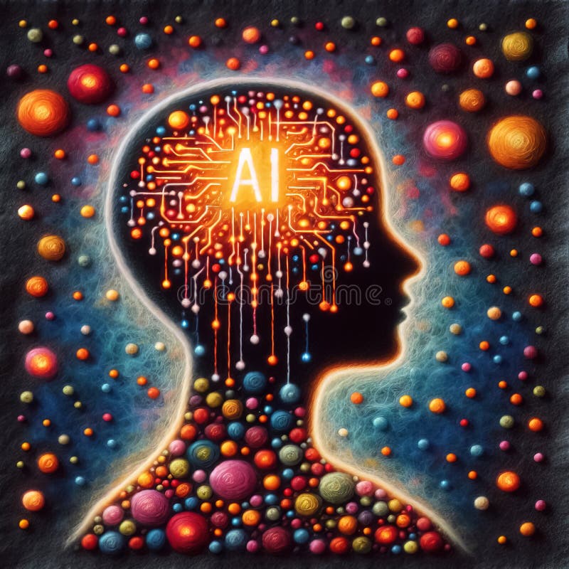 Felt Art Patchwork, a Humanoid Robot, Artificial Intelligence is ...