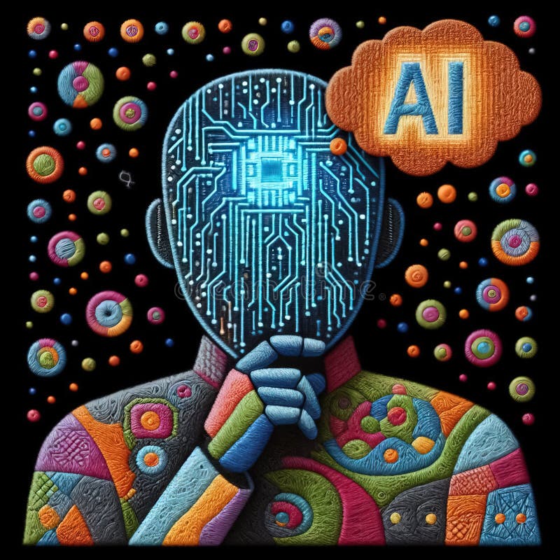 Felt Art Patchwork, a Humanoid Robot, Artificial Intelligence is ...