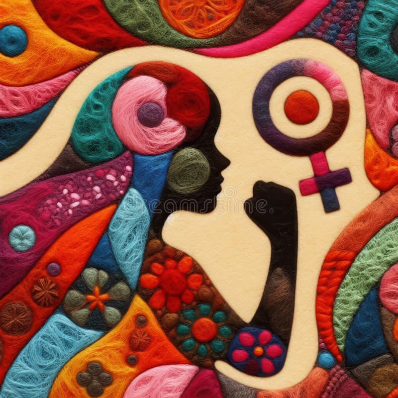 Felt Art Patchwork, International Women S Day Concept Stock ...