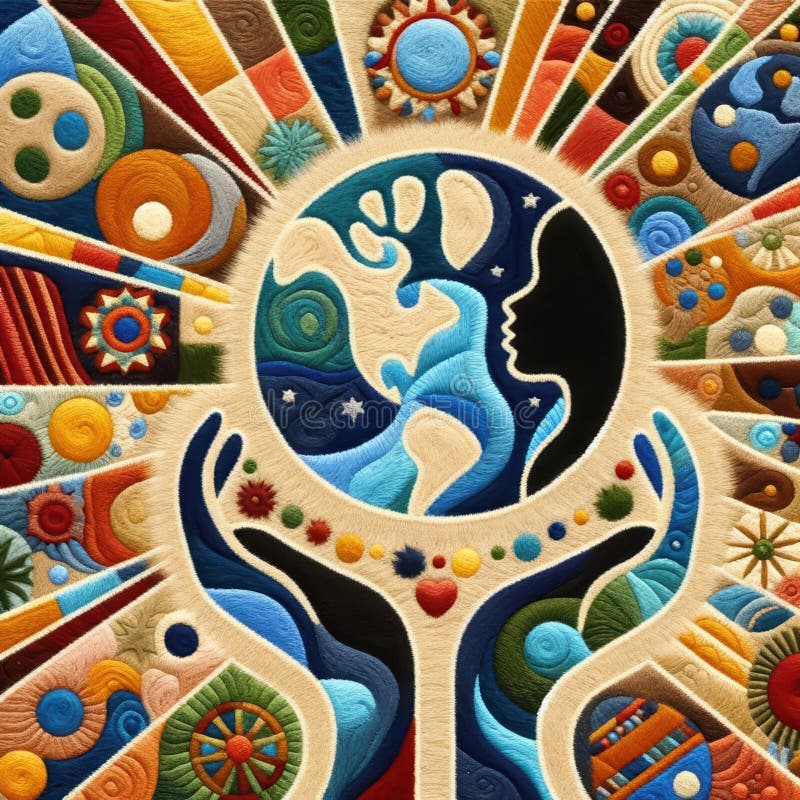 Felt Art Patchwork, World Health Day Concept, Our Planet, Our Health ...