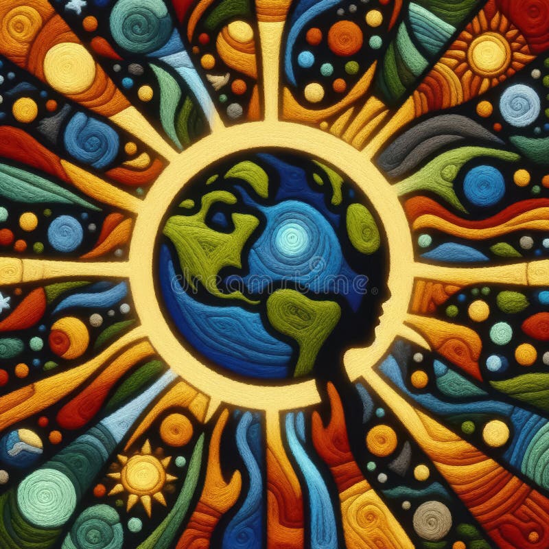 Felt Art Patchwork, World Health Day Concept, Our Planet, Our Health ...