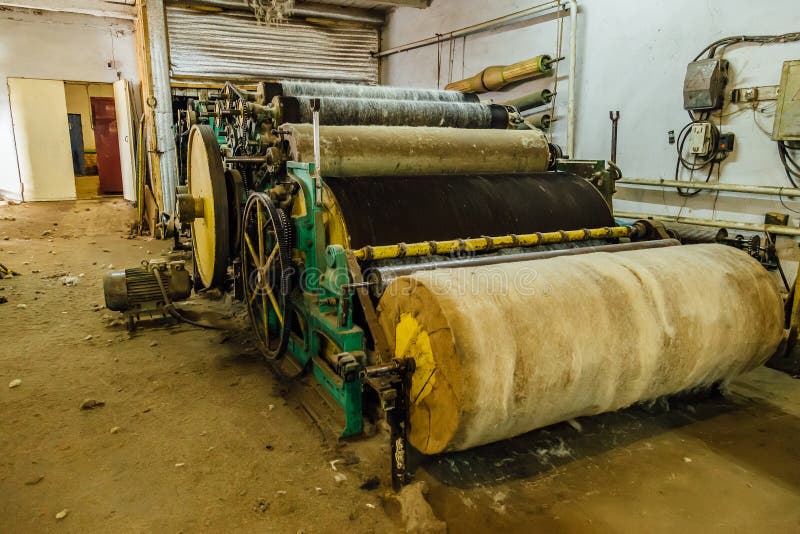 Felt Boot Production Line. Wool Processing Machine. Carding of Wool ...