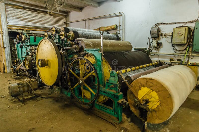 Felt Boot Production Line. Wool Processing Machine. Carding of Wool ...