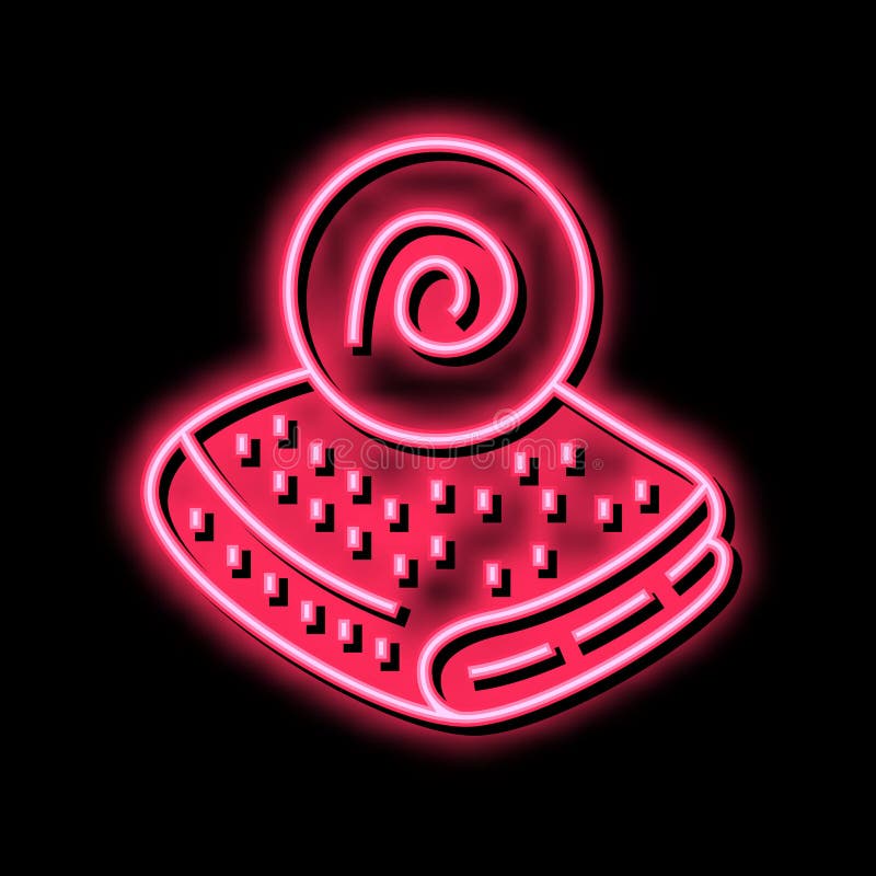 Felt Fabric Neon Glow Icon Illustration Stock Vector - Illustration of ...