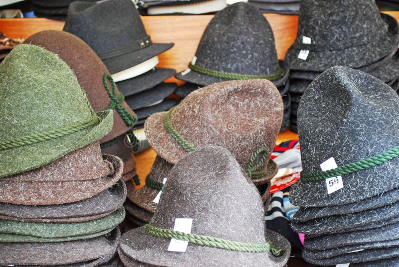 Felt hat stock image. Image of market, filz, felt, hats - 18982129
