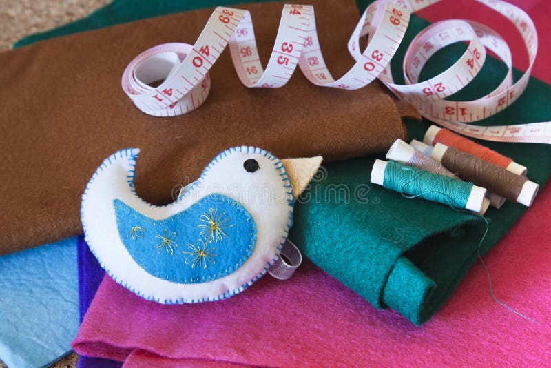 Felt made craft stock photo. Image of tape, housing, material - 28382044