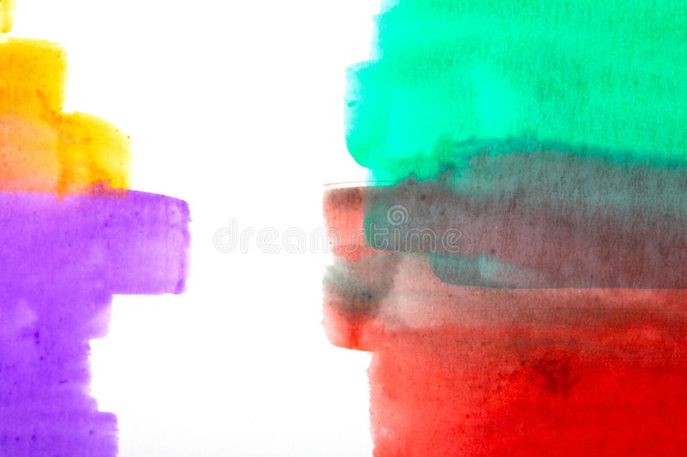 Felt Pen Lines and Colours on a White Background Stock Image - Image of ...