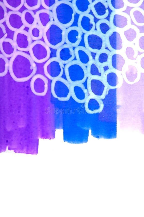 Felt Pen Lines and Colours on a White Background with Bubble Circles ...