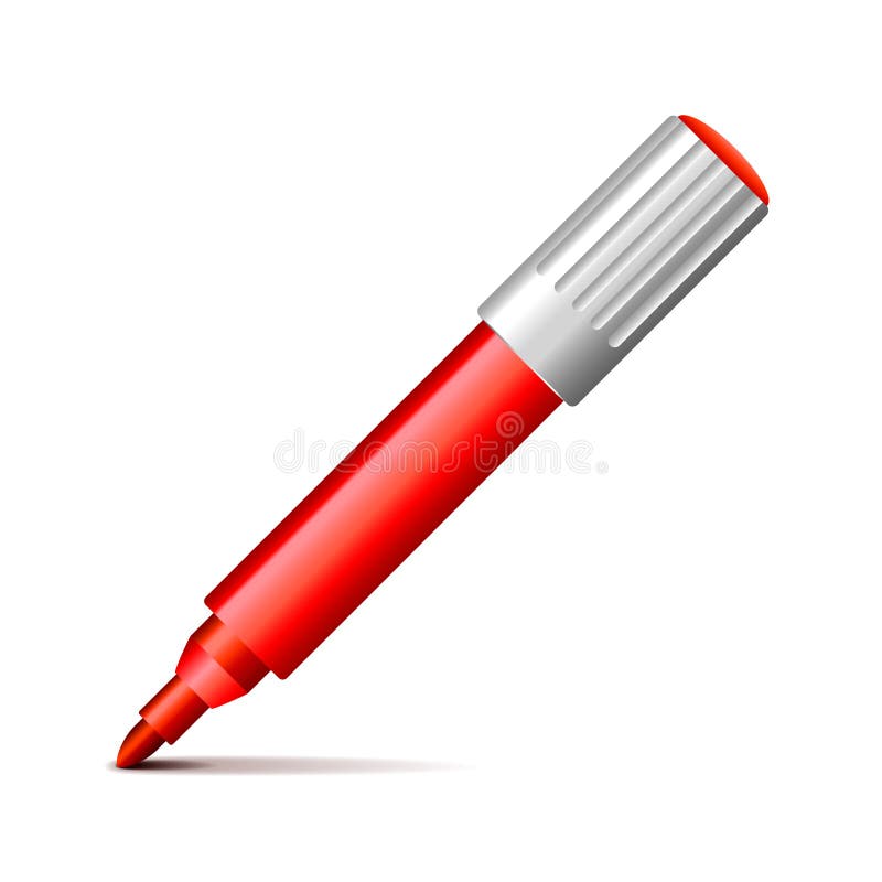 The Felt-tip pen. stock vector. Illustration of illustrations - 35037588
