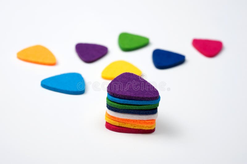 Felt Picks in Different Colors for Playing the Ukulele or Other String ...