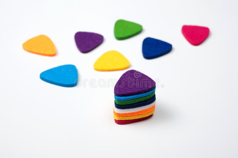 Felt Picks in Different Colors for Playing the Ukulele or Other String ...