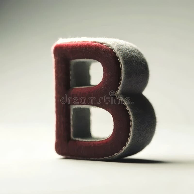 Felt Red Letter B stock image. Image of felt, decor - 351718575
