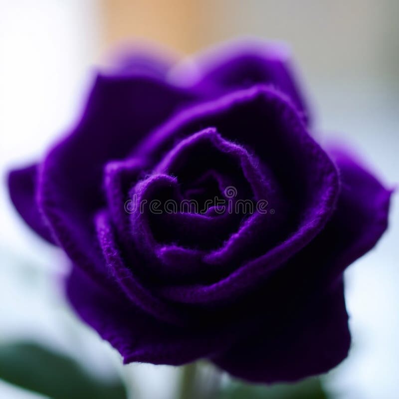 Felt Rose Image with Deep UV Hues, Blurred Side Effect, Sharp Subject Focus, Stock Illustration ...
