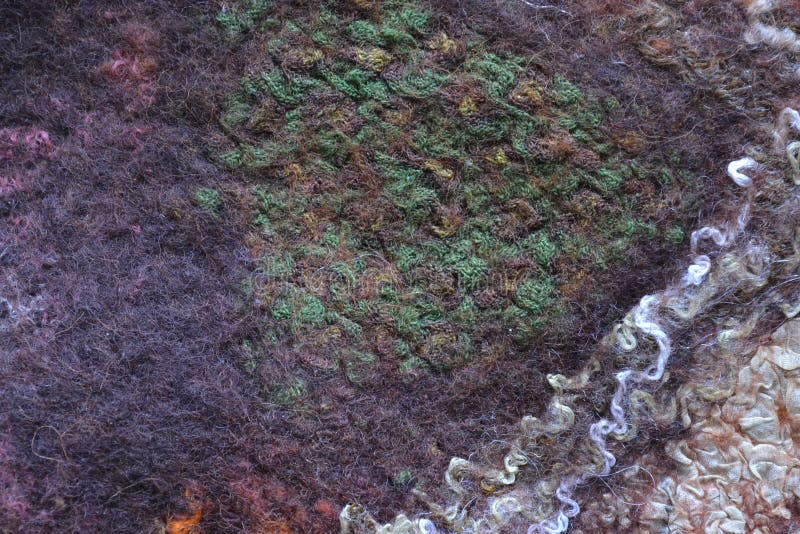Felt Soft Wool Violet and Green Beautiful Structure Stock Photo - Image ...
