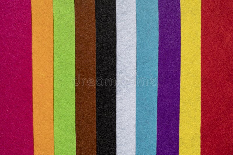 Felt Strips of Various Colors Simulating the Rainbow Stock Photo ...
