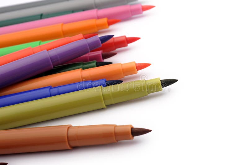 Felt-tip pen stock image. Image of coloring, rainbow - 10660553