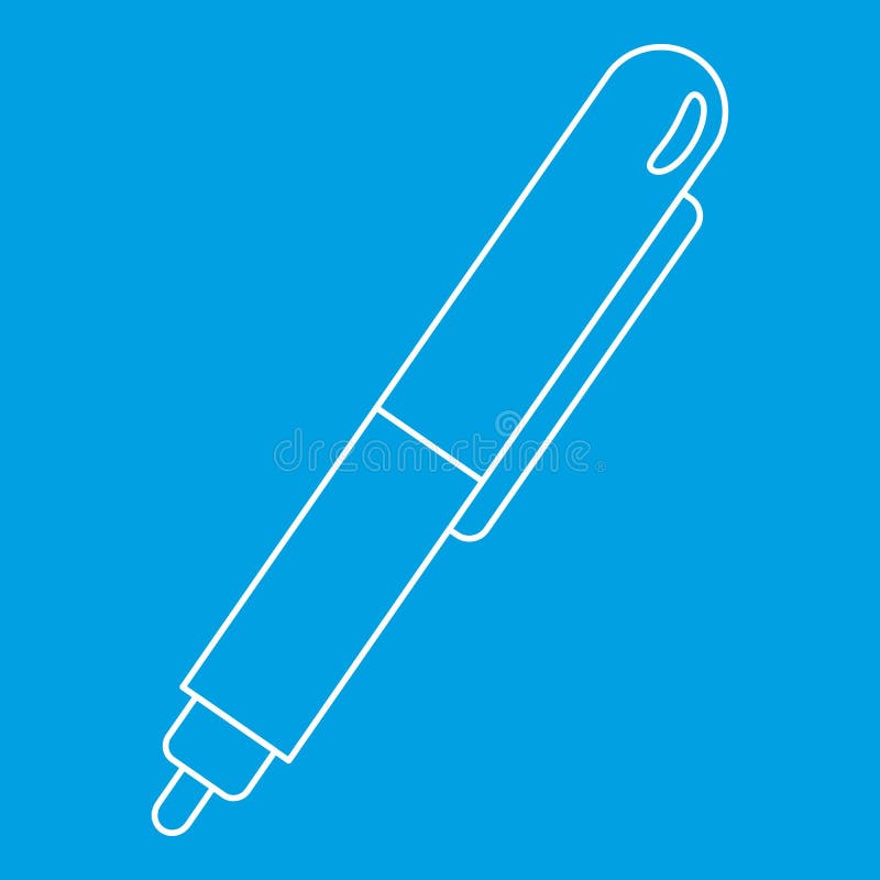 Felt Tip Pen Icon, Outline Style Stock Vector - Illustration of line ...