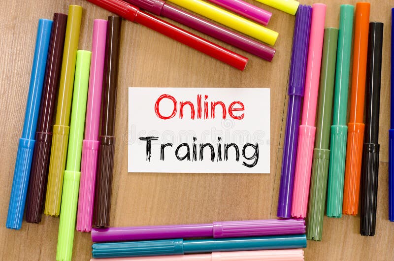 Felt-tip Pen and Note and Online Training Text Concept Stock Image ...