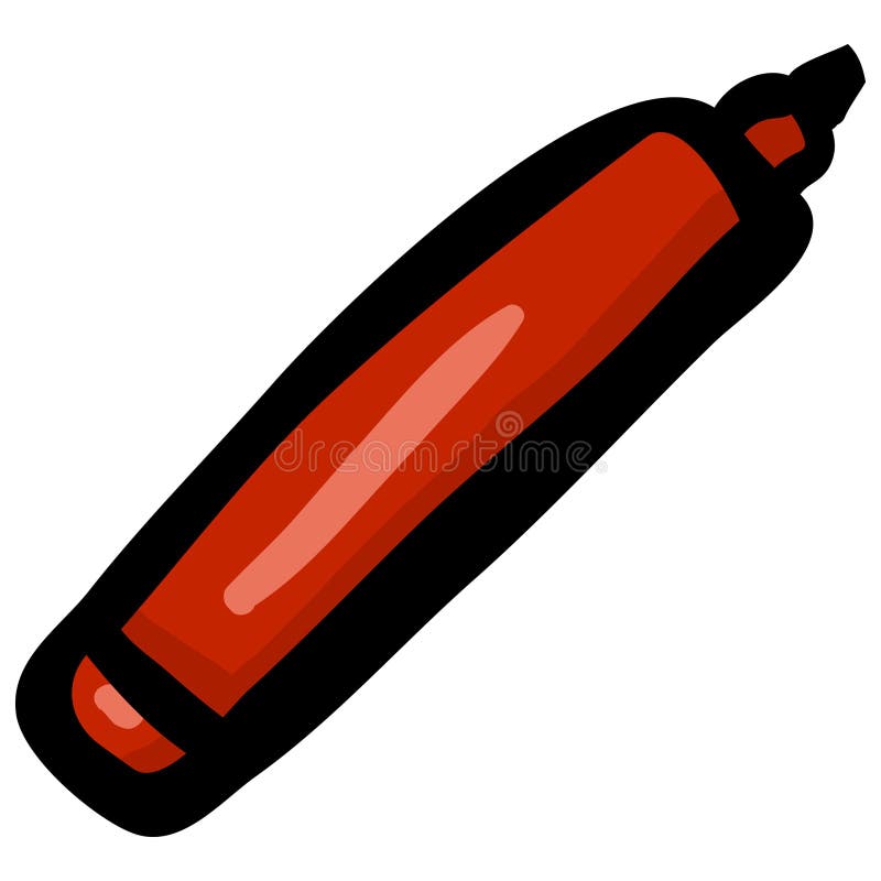 Felt Tip Pen Vector Color Doodle Icon Stock Vector - Illustration of ...