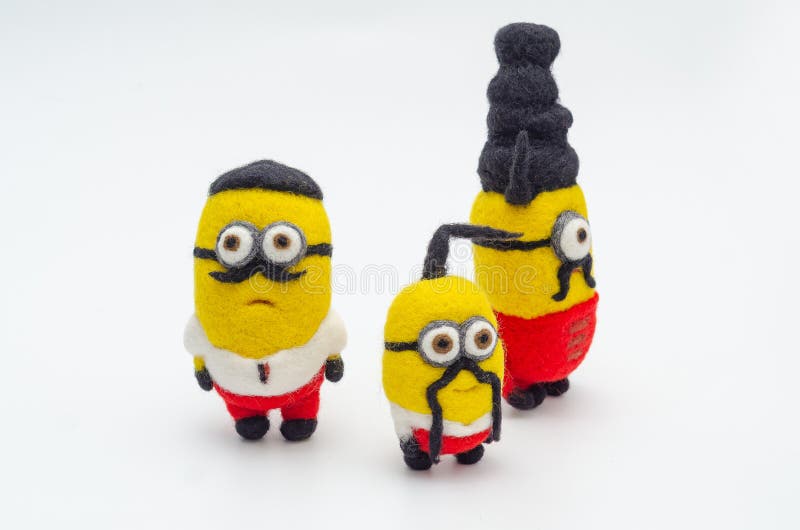 Felted Toys of Minions Yellow Color Editorial Stock Photo - Image of ...