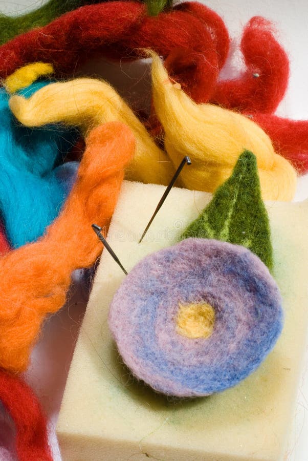 Felting, stock photo. Image of needles, felt, craft, jewelry - 27418638