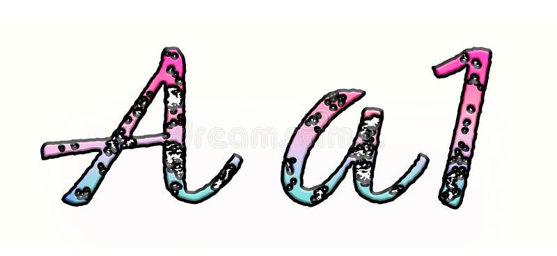 Feltro Font Fonts Gradient Sans Serif Alphabet Letters Calligraphy ...