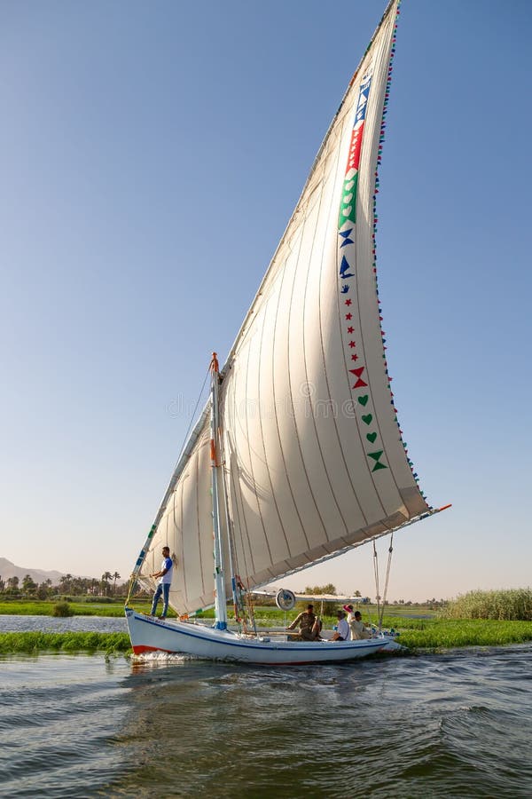 Felucca Boat on the River Nile Editorial Photo - Image of nautical ...