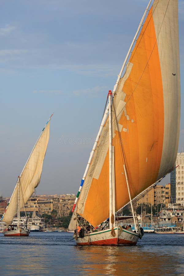 Felucca on Nile River in Aswan - Egypt Editorial Photo - Image of ...