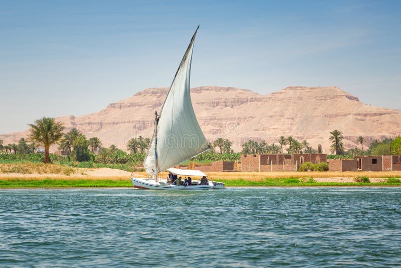 Felucca on the Nile River in Luxor Editorial Image - Image of faluka ...