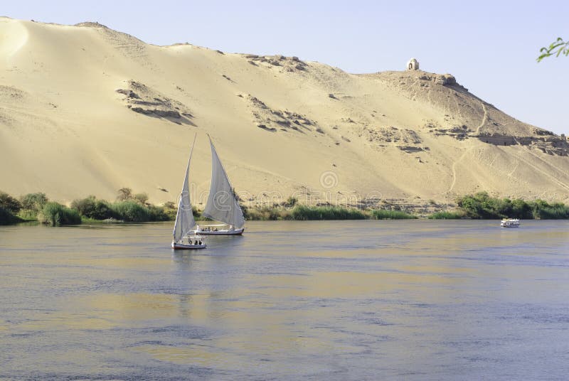 Feluka on the Nile stock image. Image of sailboat, aswan - 4231825