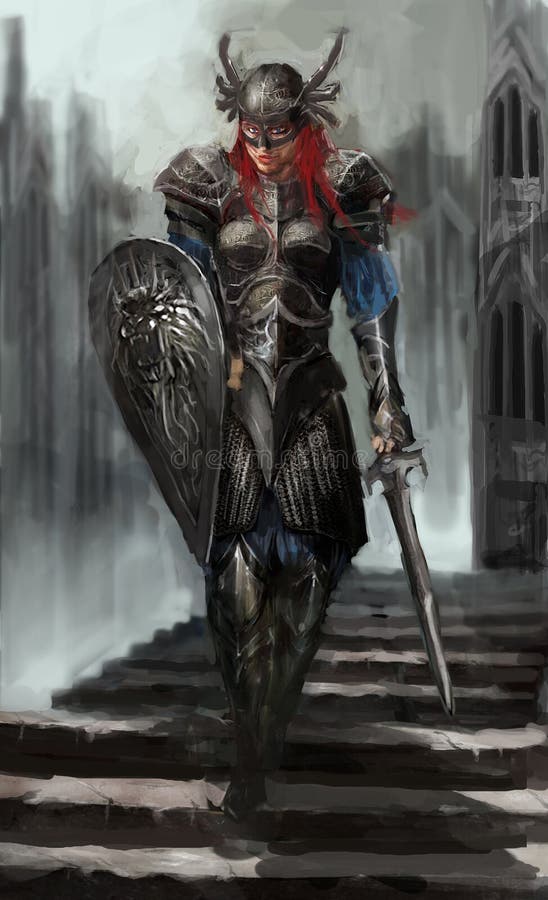 Femail knight stock illustration. Illustration of army - 36837103