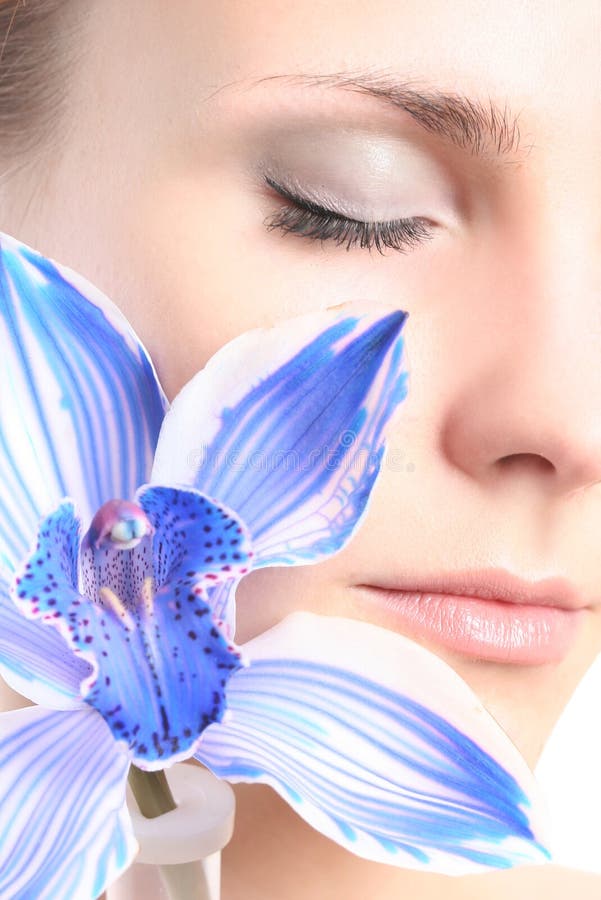 Female stock image. Image of blue, lips, nature, people - 11487375