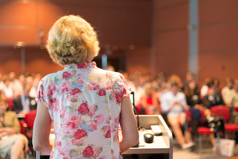 Female Academic Professor Lecturing. Stock Photo - Image of indoors ...