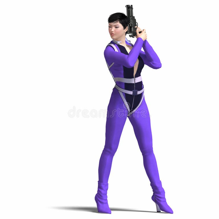 Female Agent Blue stock illustration. Illustration of chick - 9269068
