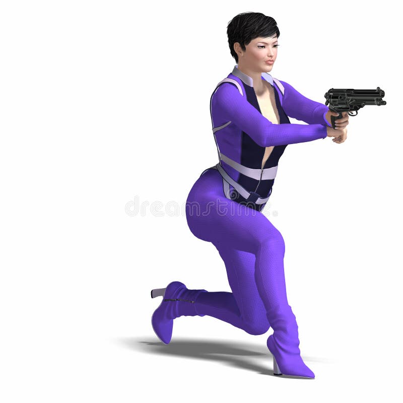 Female Agent Blue stock illustration. Illustration of rter - 9324568