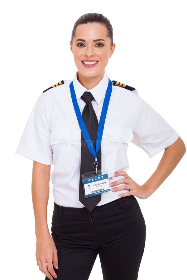 Female airline pilot stock photo. Image of closeup, gorgeous - 32449010