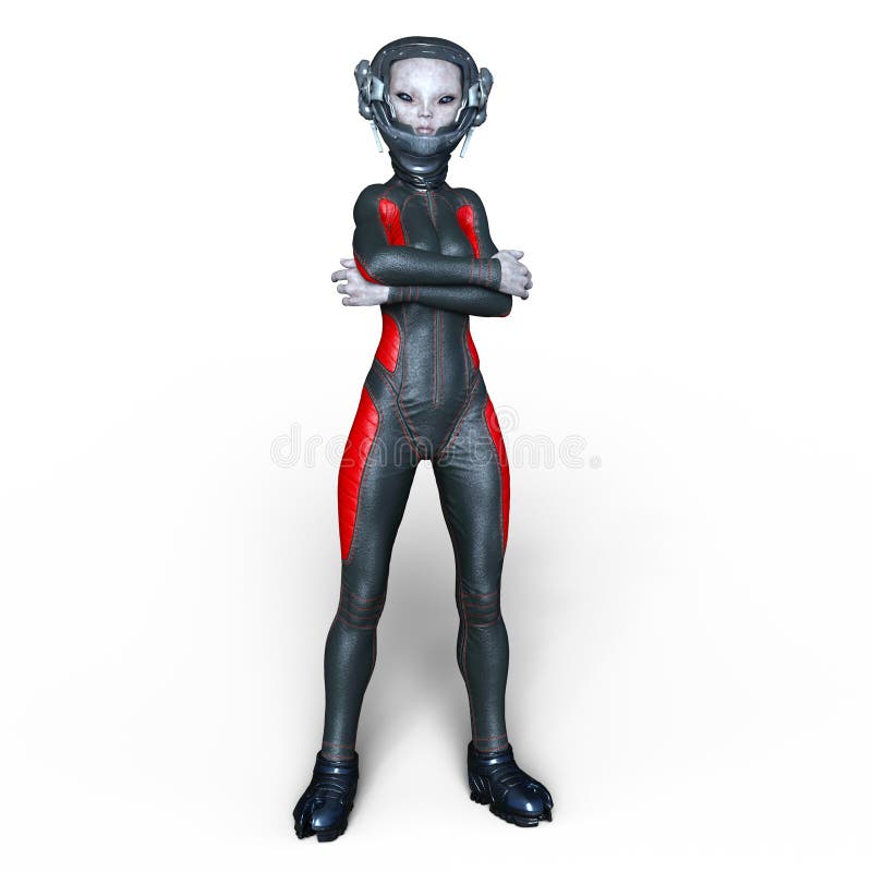 Female alien stock illustration. Illustration of helmet - 73196171
