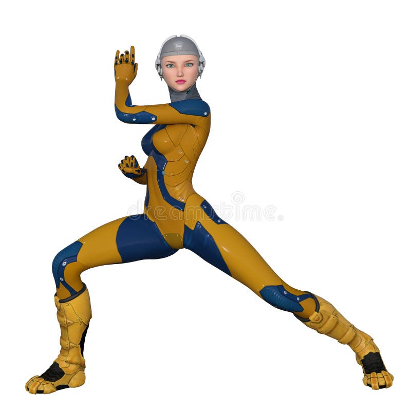 Female android stock illustration. Illustration of battle - 53494426