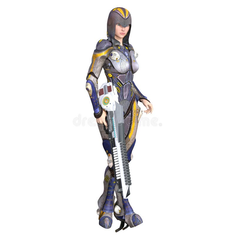 Female android stock illustration. Illustration of game - 56587643