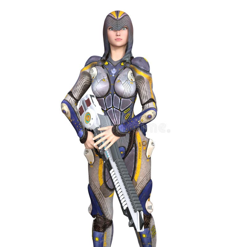 Female android stock illustration. Illustration of game - 54338541