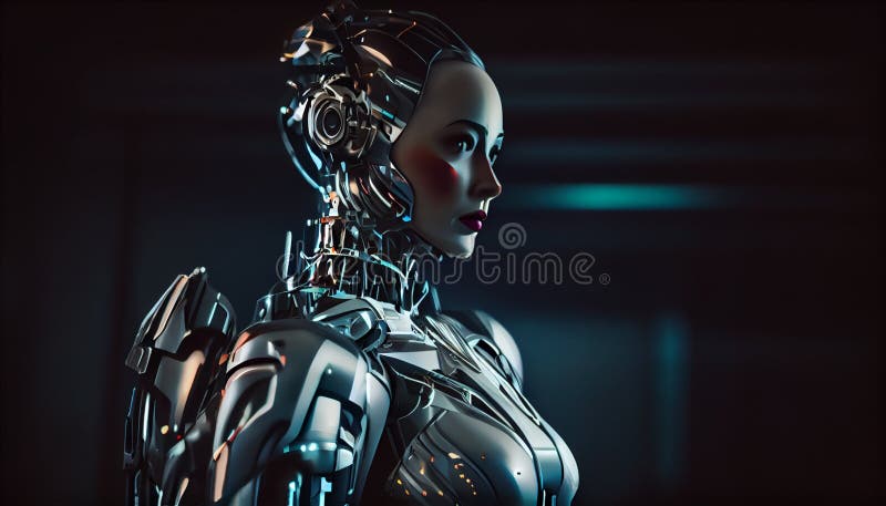 Female Android Robot Ai Generated Stock Illustration - Illustration of ... Female Android Robot Ai Generated Stock Illustration - Illustration of ...